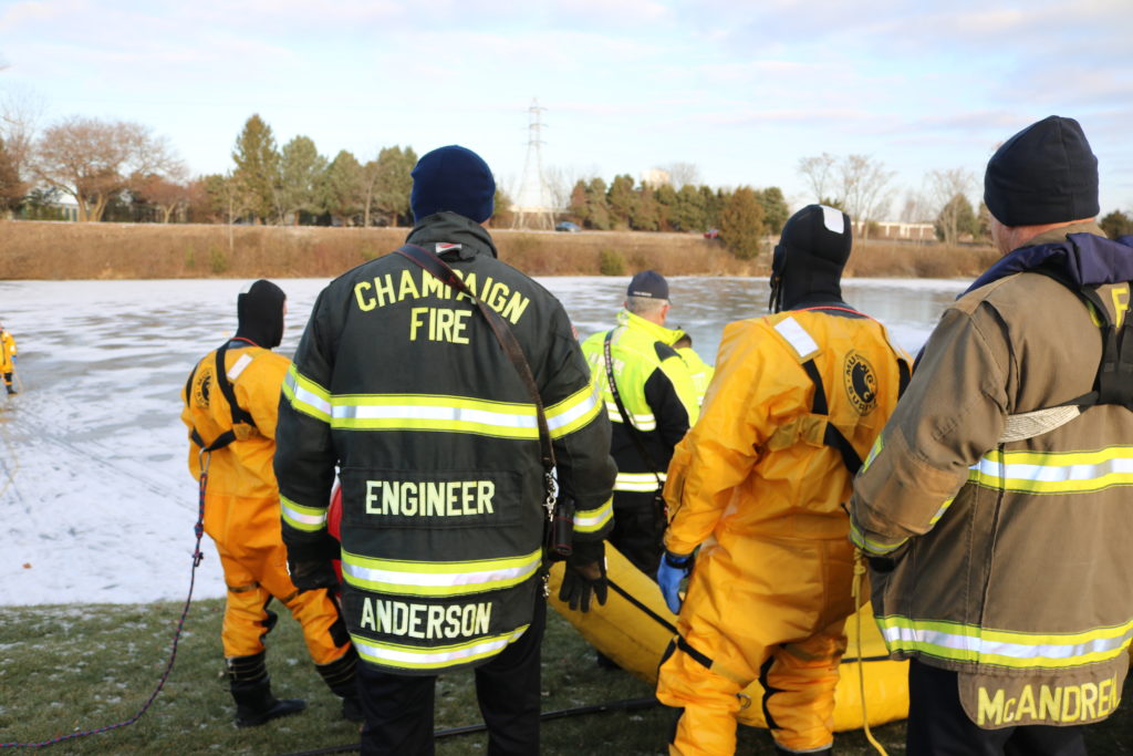 Champaign Fire Department Conducts Ice Rescue Training - City of Champaign