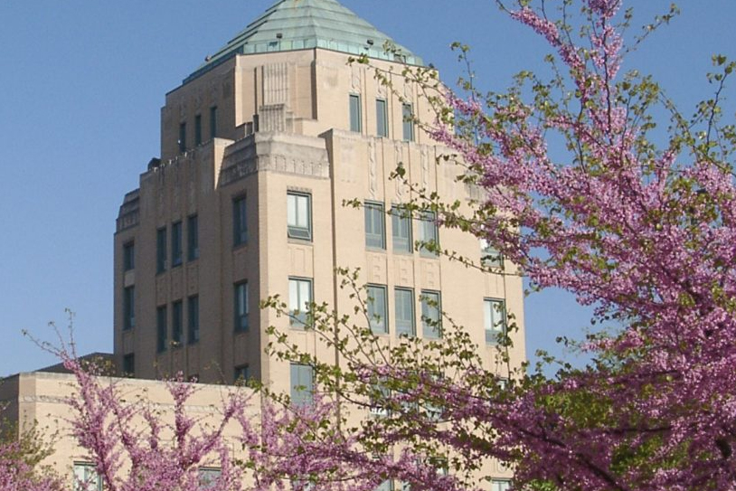 Banner Image - City Building in Spring - City of Champaign