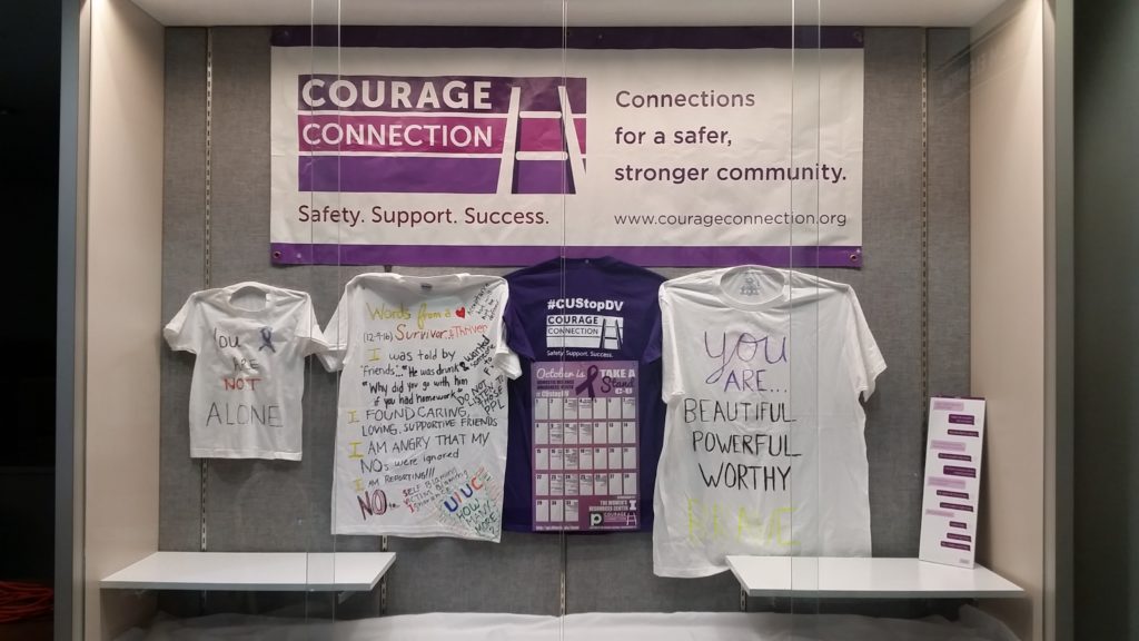 City Building Display Case Promotes Domestic Violence Awareness Month ...