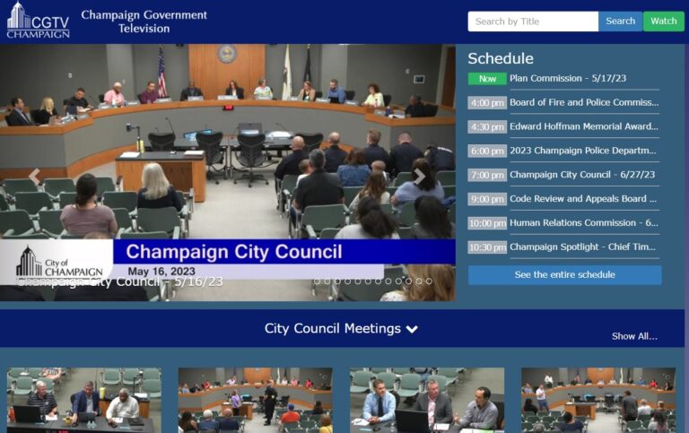 CGTV/Videos - City of Champaign